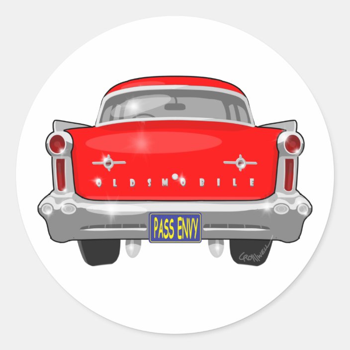 1958 Oldsmobile 88 Classic Round Sticker | Zazzle.com