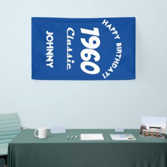 1960 Classic 60th Birthday Celebration Banner | Zazzle