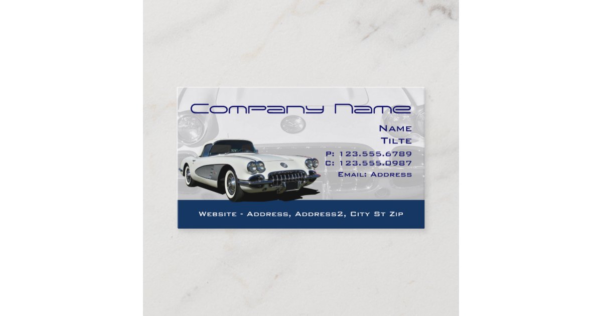 1960 Corvette Business cards | Zazzle