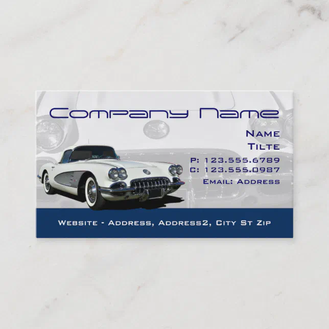 1960 Corvette Business cards | Zazzle