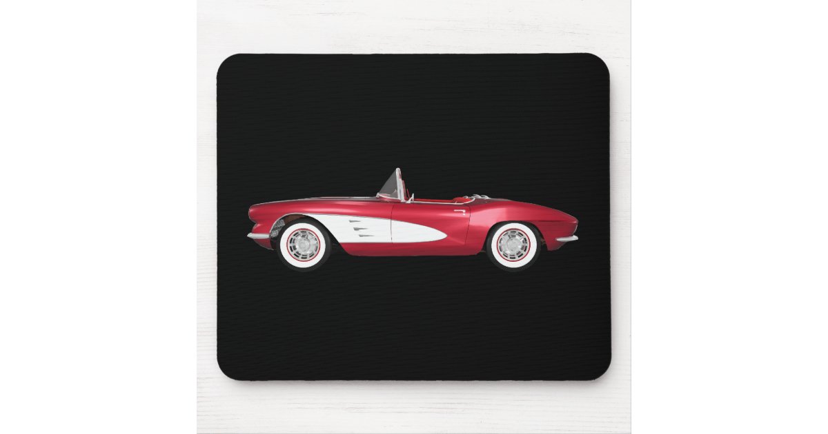 1961 Corvette C1: Candy Apple Finish: Mouse Pad | Zazzle