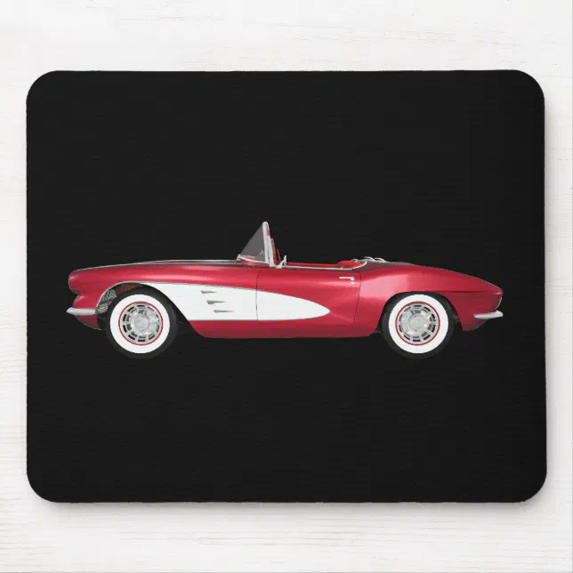 1961 Corvette C1: Candy Apple Finish: Mouse Pad | Zazzle