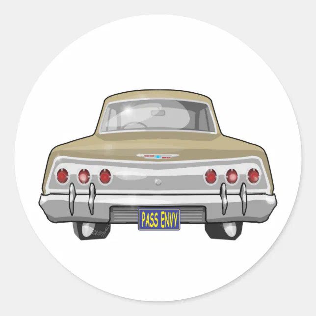 1962 Chevrolet Impala Classic Round Sticker | Zazzle