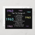 1963 Songs Postcard | Zazzle