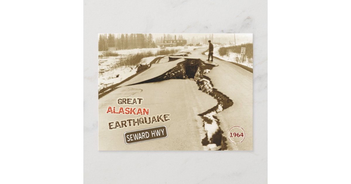 1964 Great Alaskan Earthquake Postcard | Zazzle