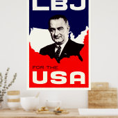 1964 LBJ for the USA Poster | Zazzle