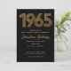 1965 Black Faux Gold 60th Birthday Invitation | Zazzle