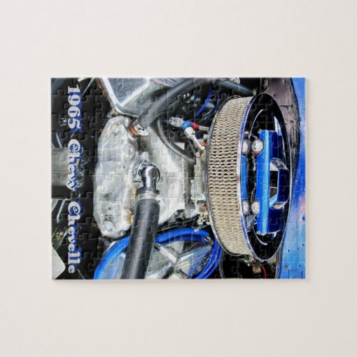 1965 Chevy Chevelle Blue Jigsaw Puzzle | Zazzle