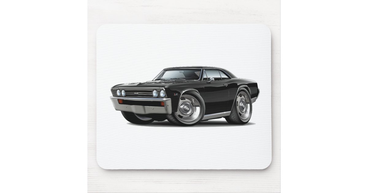 1967 Chevelle Black Car Mouse Pad | Zazzle