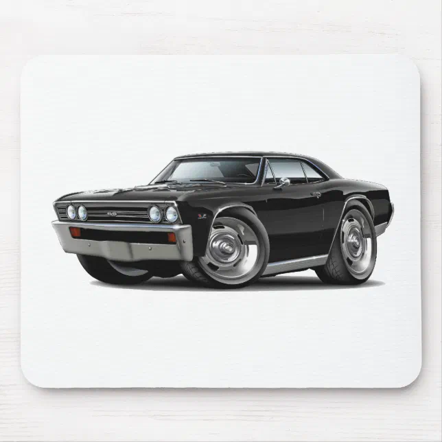 1967 Chevelle Black Car Mouse Pad | Zazzle
