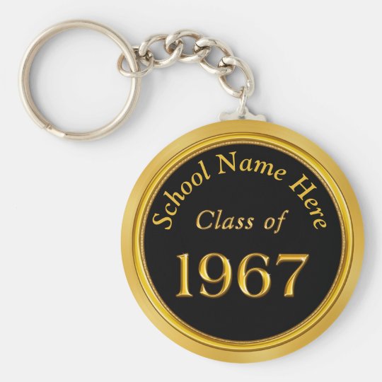 1967 Class Reunion Gifts PERSONALIZED Your COLORS Keychain | Zazzle.com