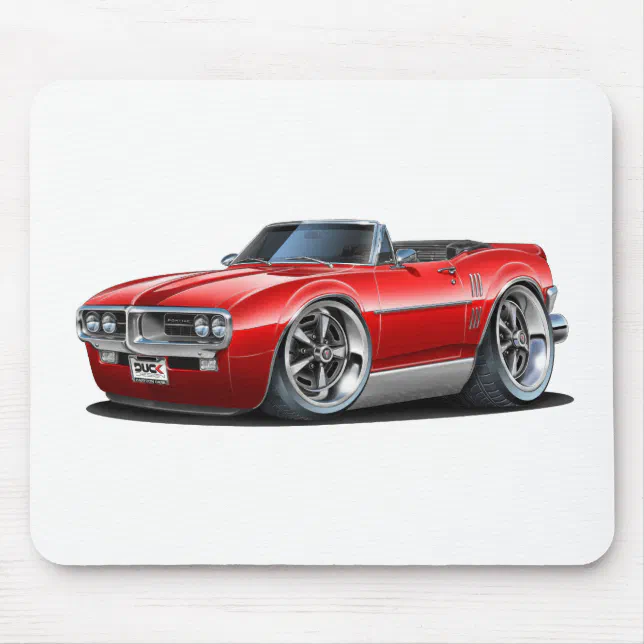 1967 Firebird Red Convertible Mouse Pad | Zazzle