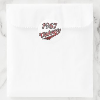 1967 Vintage Classic Round Sticker | Zazzle