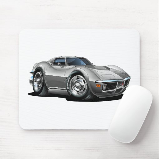 1968-72 Corvette Silver Car Mouse Pad | Zazzle