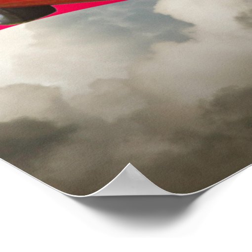 1968 Plymouth Roadrunner And American Flag Poster | Zazzle