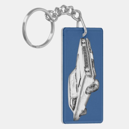 1968 Plymouth Roadrunner Muscle Car Illustration Keychain | Zazzle