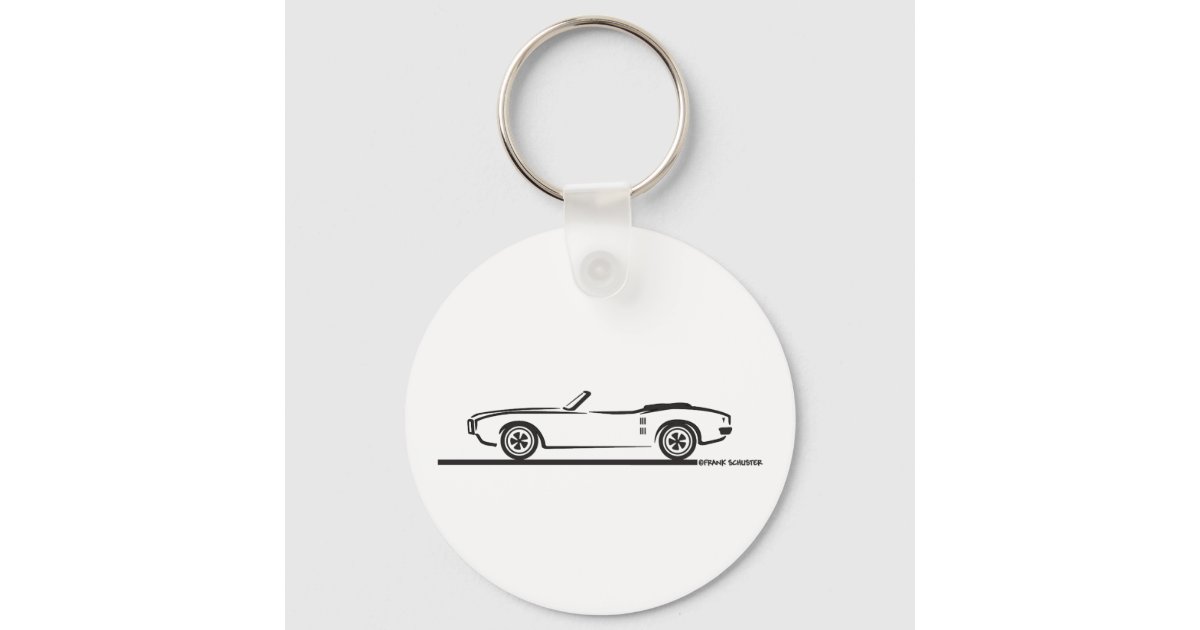 1968 Pontiac Firebird Convertible Keychain | Zazzle