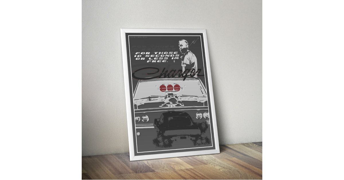 1969 Charger Fast & Furious Poster | Zazzle