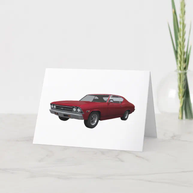 1969 Chevelle SS: Candy Apple Finish Card | Zazzle