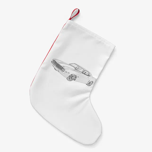 1969 Chevy Camaro Illustration Christmas Stocking | Zazzle