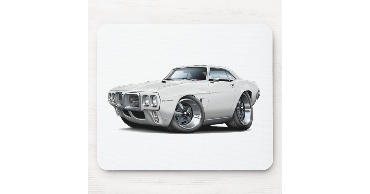 1969 Firebird White Car Mouse Pad | Zazzle
