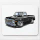 1970-72 Chevy C10 Black-White Top Truck Mouse Pad | Zazzle