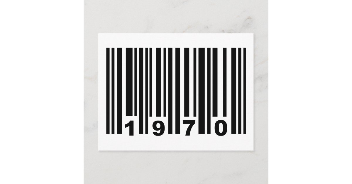1970 barcode postcard | Zazzle