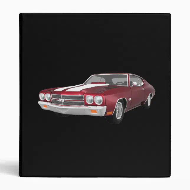 1970 Chevelle Muscle Car: Candy Apple: Binder | Zazzle