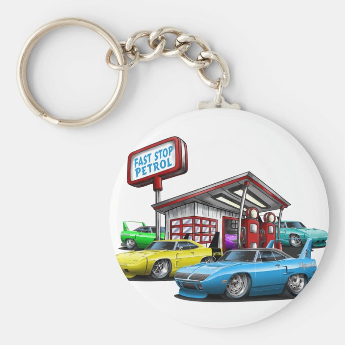 1970 Superbird Gas Station Keychain | Zazzle.com