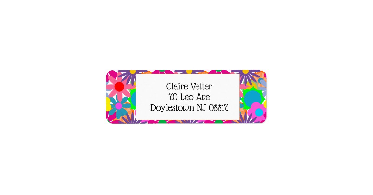 1970s Flower Power Label | Zazzle