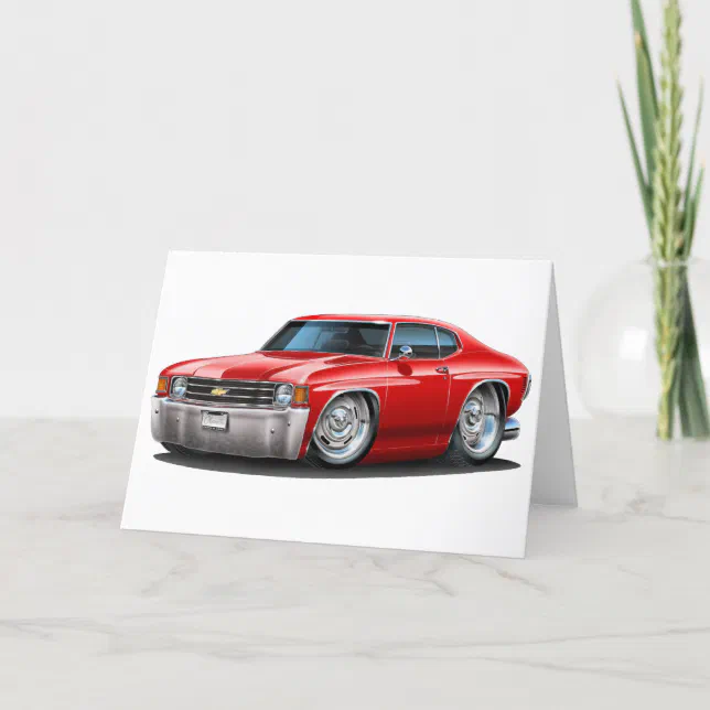 1971-72 Chevelle Red Car Card | Zazzle