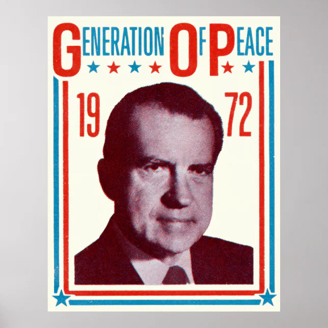1972 Nixon Presidential Campaign Poster | Zazzle