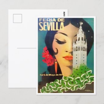 1973 Seville Spain Feria de Sevilla vintage Postcard | Zazzle