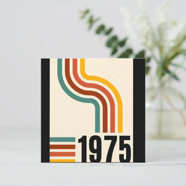 1975 Retro Vintage Poster 50th Birthday Invitation | Zazzle
