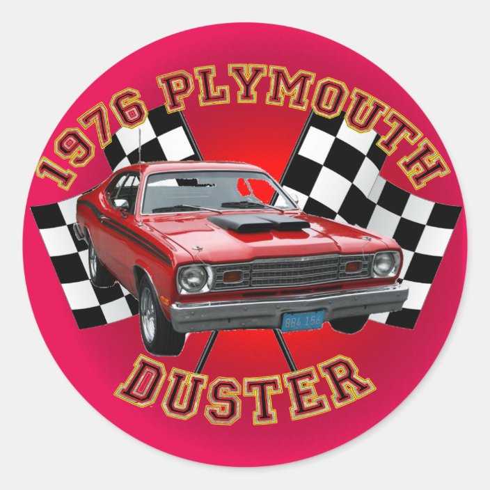 1976 Plymouth Duster Stickers. Classic Round Sticker | Zazzle.com