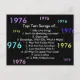 1976 Songs Postcard | Zazzle
