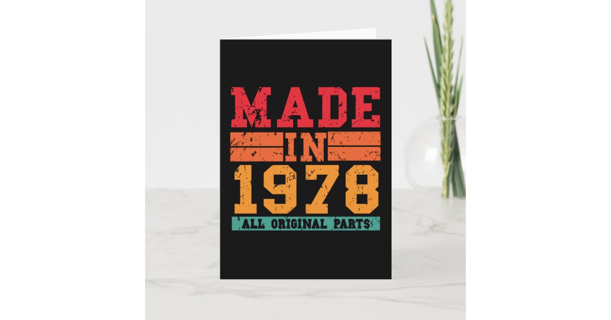 1978 Birthday Vintage Saying Card | Zazzle