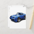 1979-81 Trans Am Blue Car Postcard | Zazzle