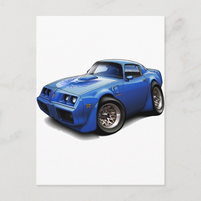 1979-81 Trans Am Blue Car Postcard | Zazzle.com