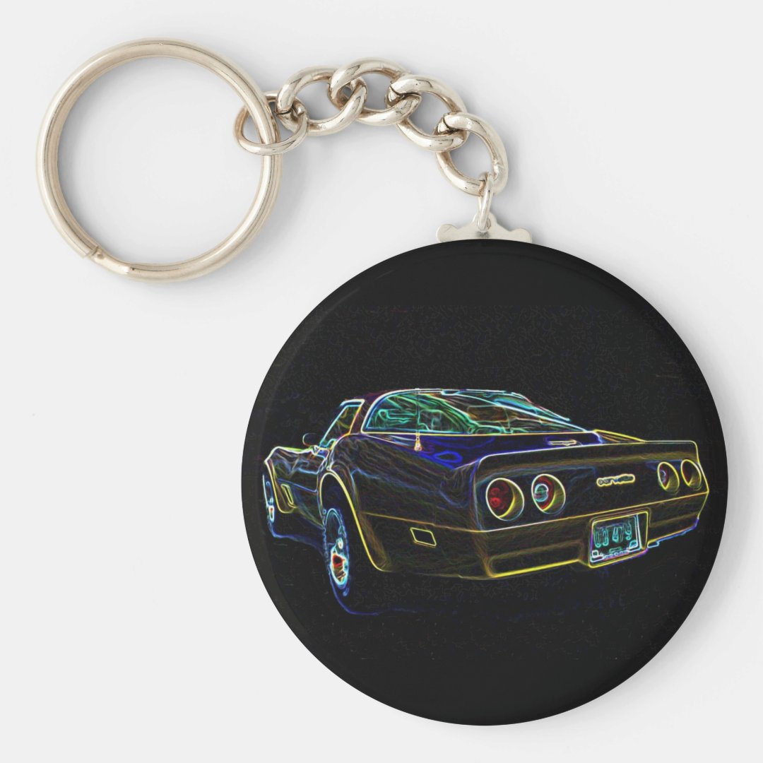1980 Corvette Keychain | Zazzle
