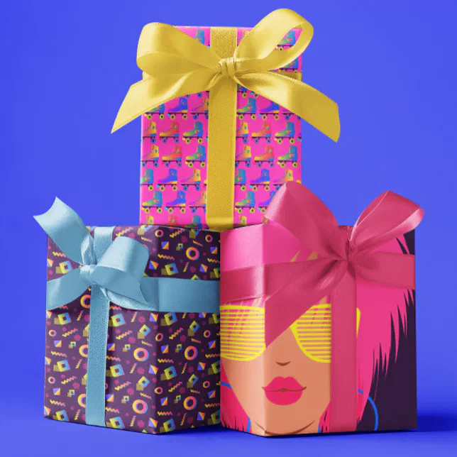 1980's Wrapping Paper Sheets | Zazzle