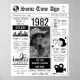 1982 Retro Newspaper Birthday Poster | Zazzle