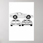 1984 Chevrolet Corvette schematic Poster | Zazzle