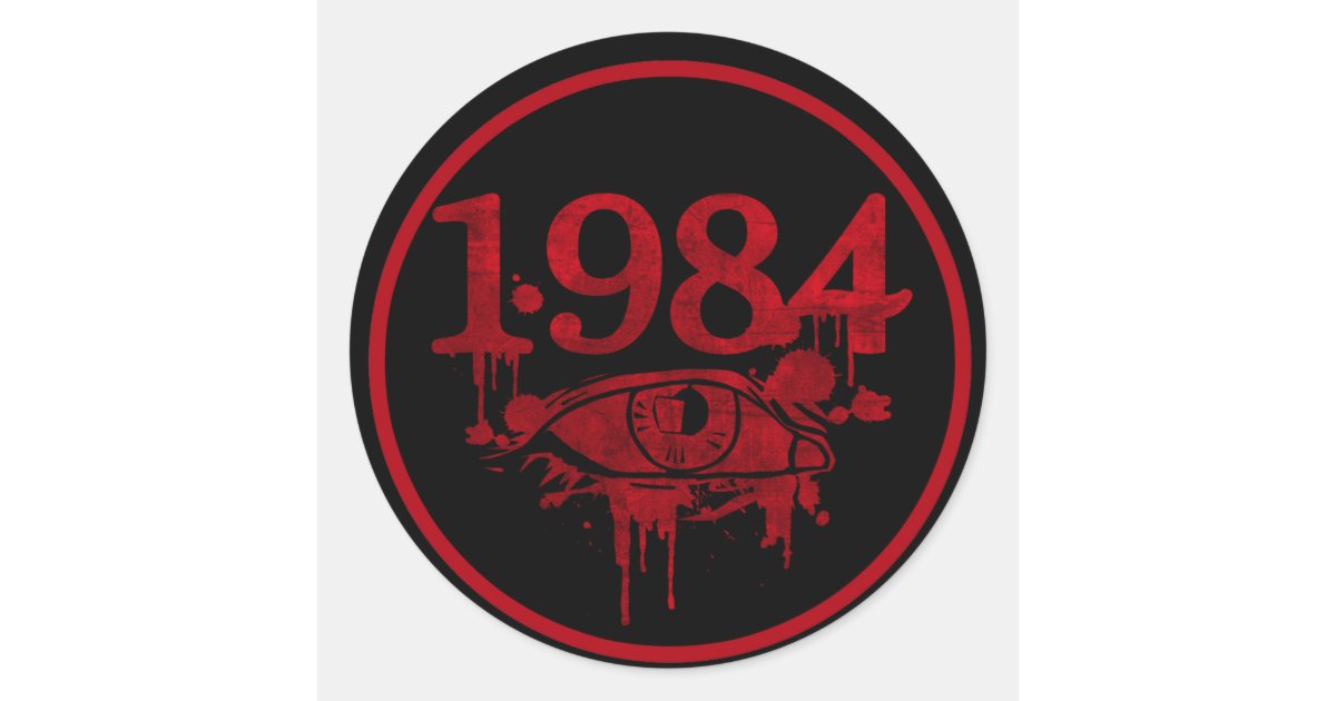 1984 CLASSIC ROUND STICKER | Zazzle