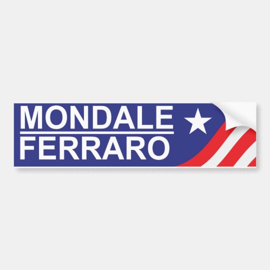 1984 Mondale Ferraro Campaign Bumper Sticker | Zazzle.com