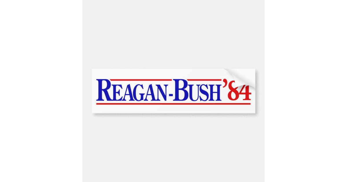 1984 Reagan Bush Bumper Sticker | Zazzle