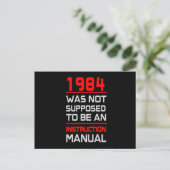 1984 was not supposed to be an Instruction Manual Postcard | Zazzle