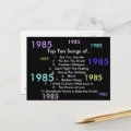 1985 Songs Postcard | Zazzle