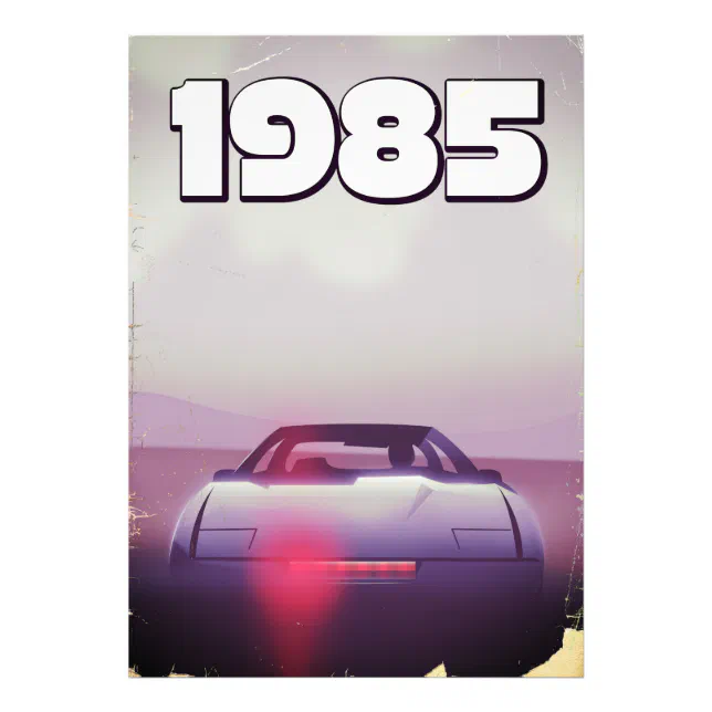 1985 vintage supercar poster | Zazzle