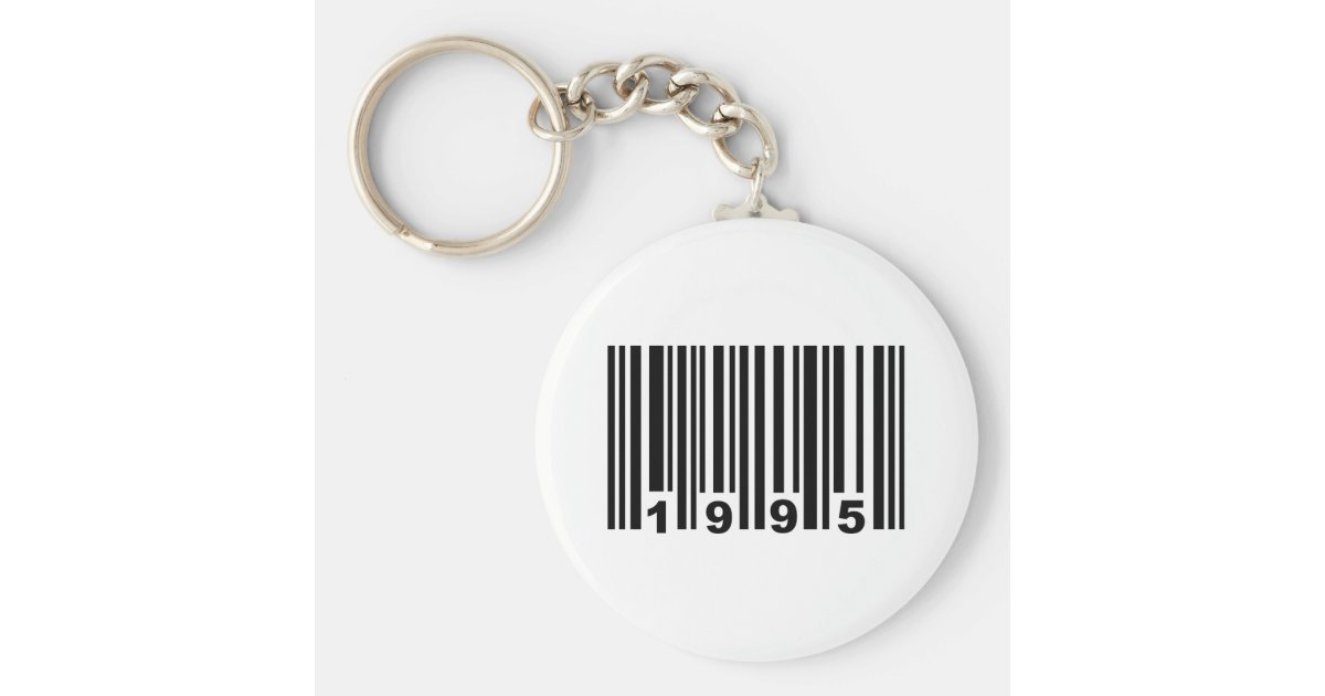1995 barcode keychain | Zazzle